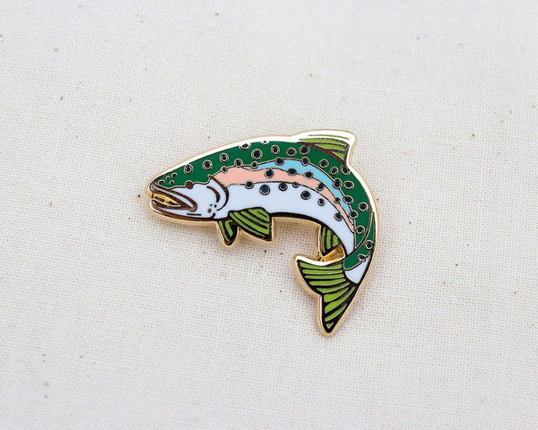 Rainbow Trout Enamel Pin – Wildship Studio